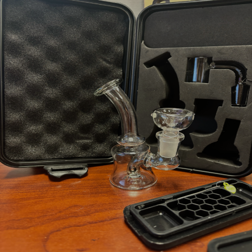 Mini Glass Flower and Dab Rig Kit with Case - Vape Pen Sales